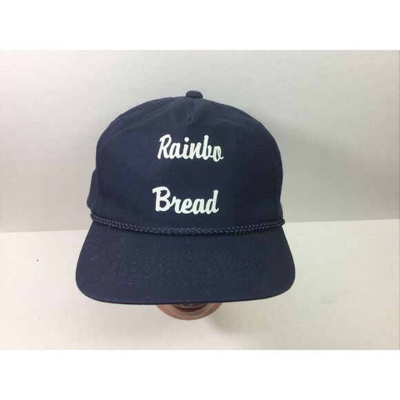 YoungAn | Accessories | Vintage Rainbo Bread Hat Navy Blue Employees ...